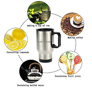 Funny Travel Mug Notorious RBG Stainless Steel Coffee Cup, Funny Gifts for Christmas Birthday Mug, 14 Ounce Travel Tea Cup