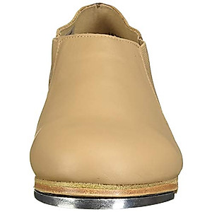 Leo Women's Slip-ON Jazz TAP Dance Shoe, tan, 6.5 Medium US