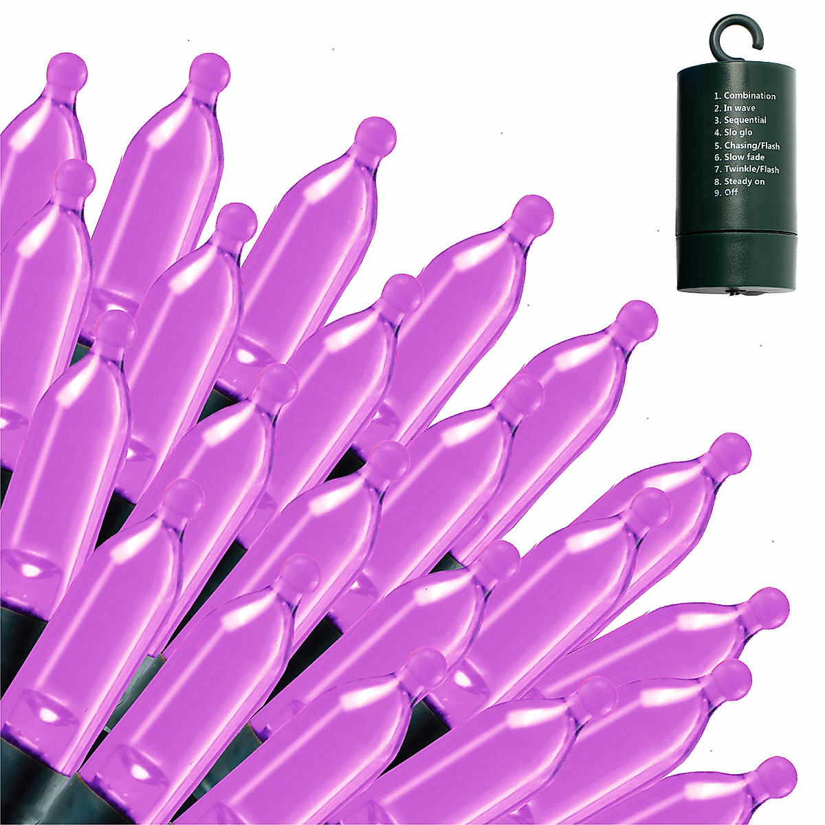 Joiedomi 33 FT Halloween LED String Lights,100 Counts of Purple Green Wire String Lights 8 Modes, 6 Hr Timer Battery Operated for Indoor and Outdoor Party, Home, Patio, Lawn, Halloween Decoration