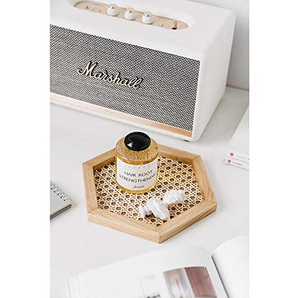 Hexagon Premium Rattan hometray, Serving Tray, Rattan Food Tray, Handmade Rattan Tray, Coffee Tray, Tray Hexagonal, Accessory Trays, Jewelry Tray, Decorate Tray (Wood)