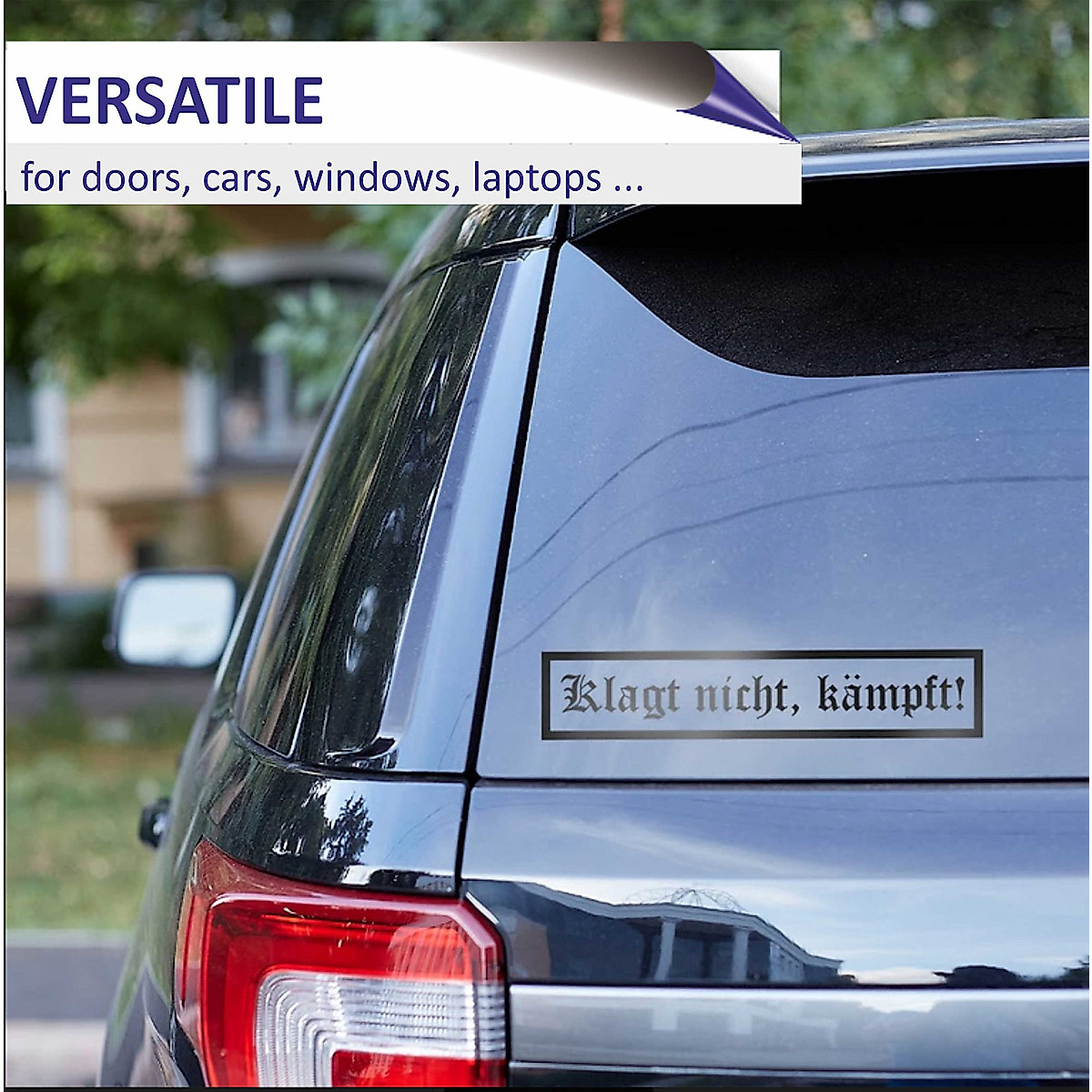 INDIGOS UG Car Sticker - Bumper - Decal - JDM - Die Cut - Trinity Sign Religious God Truck Fenster Sticker - Silver - 96mm x88mm