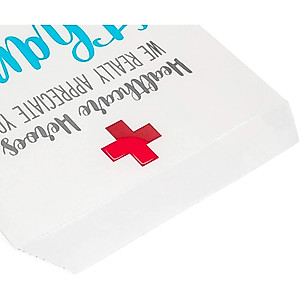 Sparkle and Bash Thank You Goodie Bags, Nurse Appreciation Gifts (5 x 7.5 in, 100 Pack)