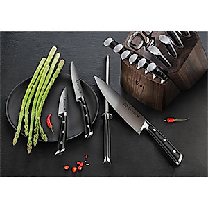 Cangshan TS Series 1020854 Swedish 14C28N Steel Forged 3-Piece Starter Knife Set with Wood Sheaths