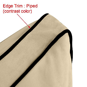 Prolinemax Contrast Pipe 8" Twin-XL Size 80x39x8 Velvet Indoor Daybed Mattress Fitted Sheet |Cover ONLY|-AD355