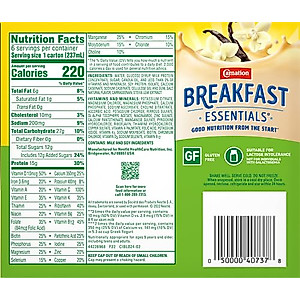 Carnation Breakfast Essentials High Protein Ready-to-Drink, Classic French Vanilla, 8 FL OZ Bottle (Pack of 6) (Packaging May Vary)