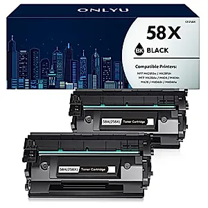 58X CF258X Compatible Toner Cartridge (No Chip, High Yield) Replacement for HP 58X CF258X 58A CF258A MFP M428fdw M428fdn M428dw M404 M428 Pro M404n M404dn M404dw ( 2 Pack