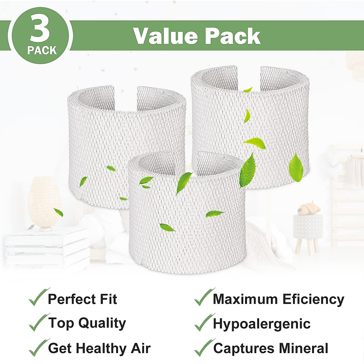 Future Way MAF2 Humidifier Filter Compatible with AIRCARE MA0800, Kenmore 15408 Humidifier, 3-Pack