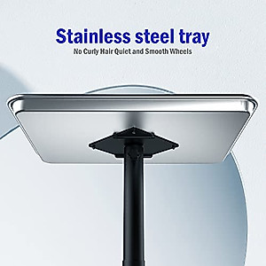 Salon Tray-Salon Instrument Tray on Wheels, Rolling Tray Adjustable Height Salon Cart, Dental Carts,Hairdresser Cart, Silver.