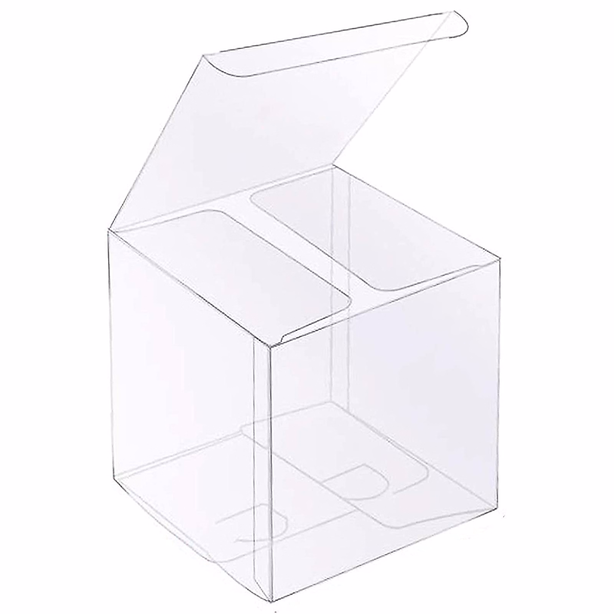 XP-ART 30 PCS Clear Favor Boxes,4 x 4 x 4 inch Plastic Clear Gift Boxes for Wedding,Birthday,Easter Mother's Father's Day Party