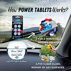 NEW 6 Gallons Power Windshield washer fluid Tablets for car glass window cleaner washer fluid water repellent, or to clean any surface for RV or household all purpose
