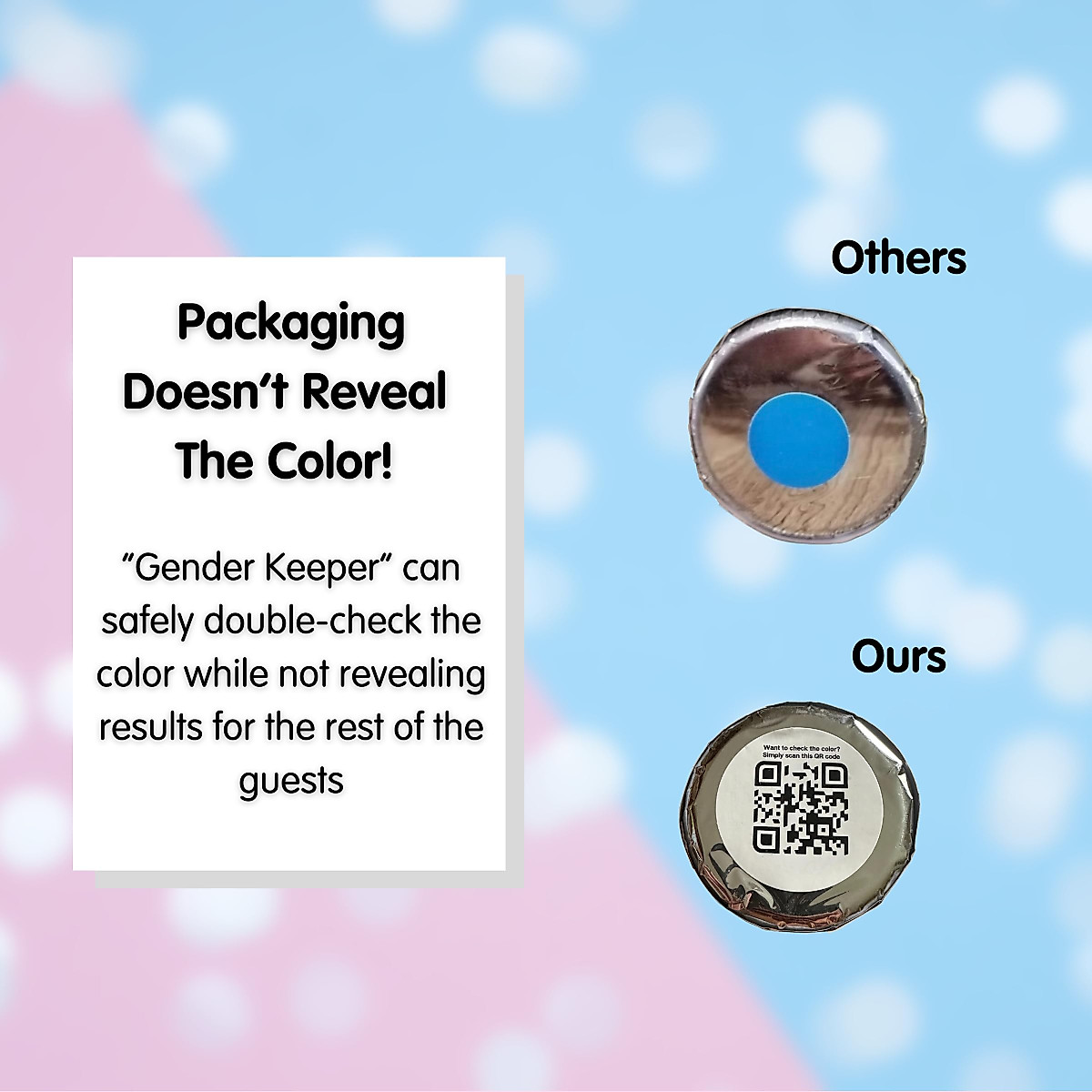 Gender Reveal Confetti Powder Cannon - 4 Blue Poppers - Gender Reveal Party Supplies - Smoke Powder & Confetti Sticks Cannons - Gender Reveal Stickers 40pcs (20 Girl 20 Boy)