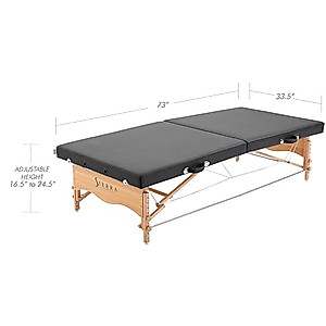 Sierra Comfort Low-Level Massage Table, Black