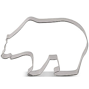 LILIAO Grizzly Bear/Polar Bear Cookie Cutter - 4.7 x 3.1 inches - Woodland Animal Biscuit and Fondant Cutters - Stainless Steel