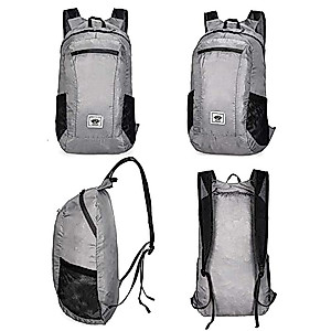 Peicees Lightweight Packable Backpack for Women Men Travel Hiking Waterproof Foldable Daypack Bag Collapsible Backpack 16 L