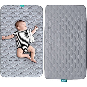 Crib Mattress Protector Waterproof & Crib Mattress Pad Cover