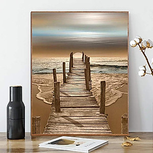 Karyees Beach Sunset Paint by Numbers Kits Beach Sunset DIY Painting by Numbers Beach Sunset DIY Canvas Painting by Numbers Acrylic Painting Home Wall Decor Paint by Number Kits Seaside16x20Inch