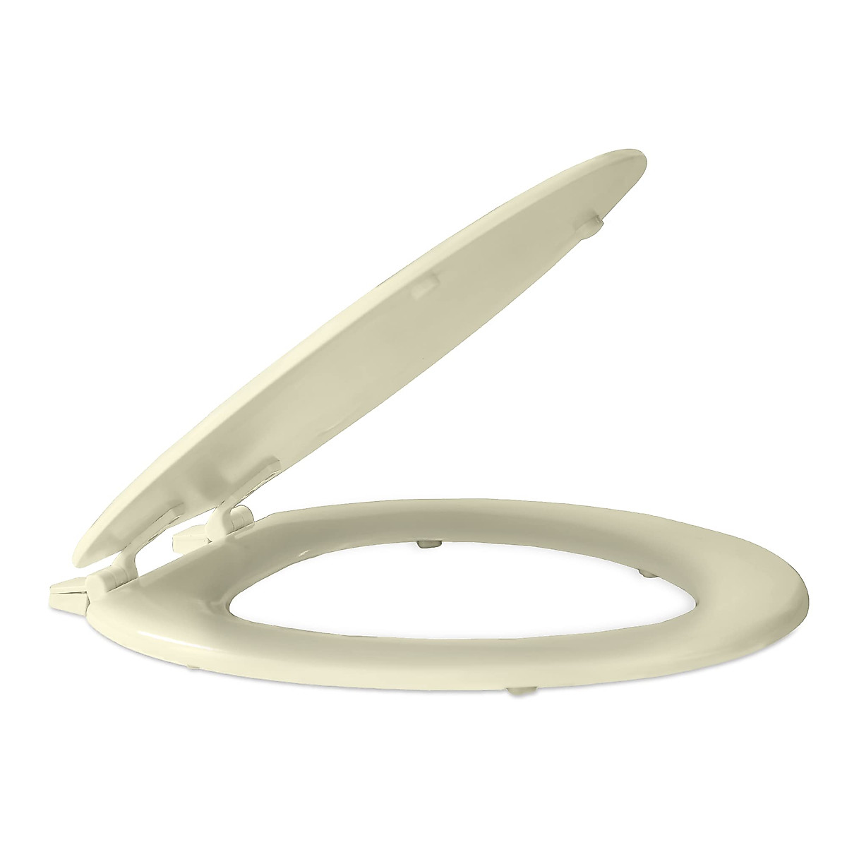 Elongated Wood Toilet Seat, Bone - 19 Inch - Fits All Elongated Size Fixtures - Easy to Install Fantasia by Achim Home Decor