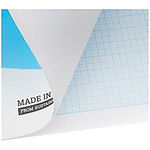 Silvine A3 Graph Pad. 50 Sheets of Quality 90gsm Paper, Printed 1-5-10mm Graph. Ref A3GP