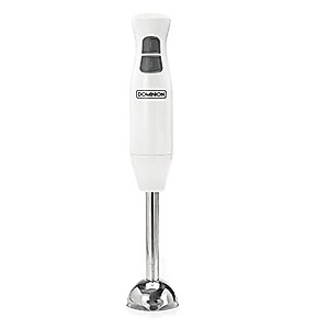 Dominion Electric Multi Purpose Immersion Stick Hand Blender Stick Includes Stainless Steel Shaft & Blades, Powerful 180 Watt Ice Crushing 2-Speed Control One Hand Mixer, Removable Blending Stick for Easy Cleaning, White