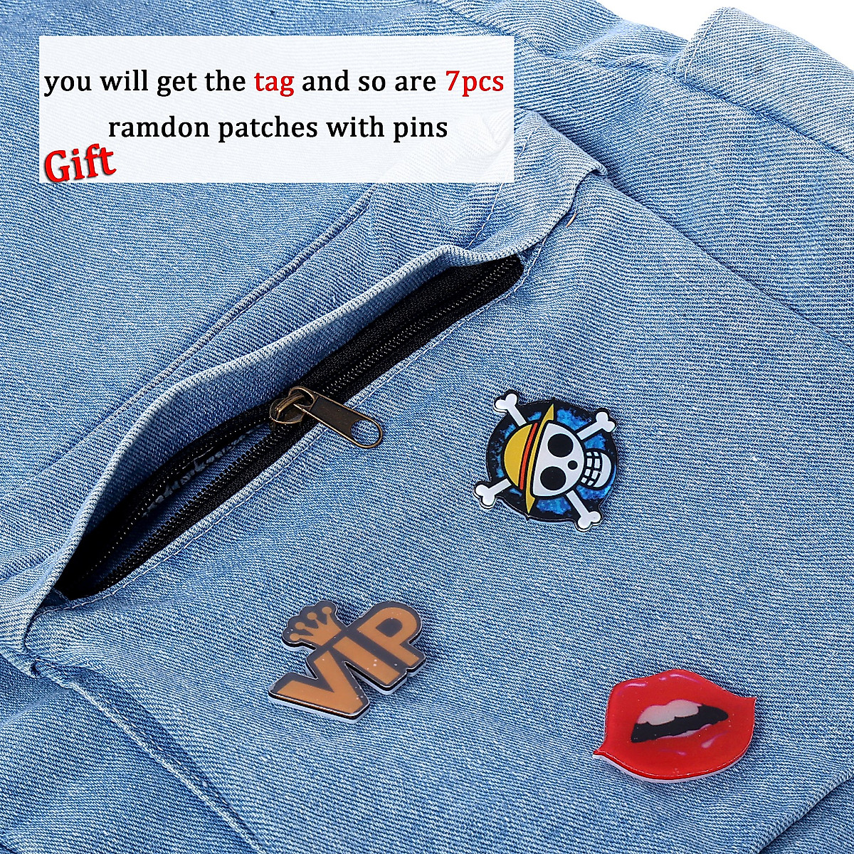 zijie Denim Backpack for girls, women Classic Retro Bookbags children teen School Bag Jeans Backpack for college