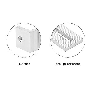 PATIKIL Solar Panel Mounting L Brackets Aluminum Alloy 11mm Diameter for Solar Panel System Install Pack of 4