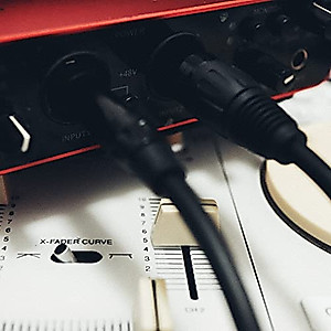 EITMOSS XLR Cable, XLR Microphone Cable Coiled Cable XLR Male to XLR Female Balanced XLR Microphone Coil Cable Curly Instrument Cable Stretchable 10 Feet