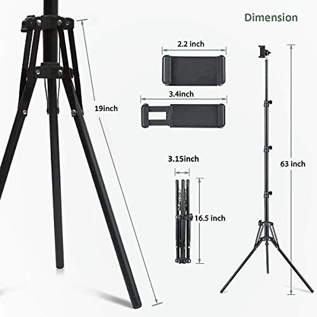 Selfie Tripod Stand Aluminum Alloy with Bluetooth Remote for iPhone