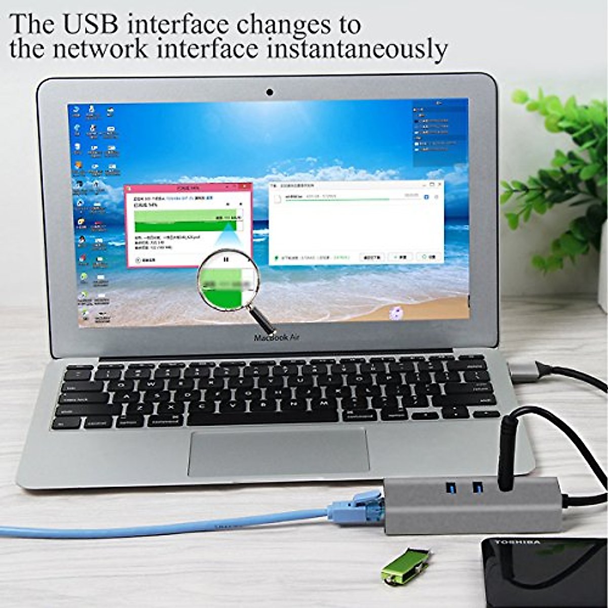 MINIX NEO-C-UEGR, Aluminium USB-C to 3-Port USB 3.0 and Gigabit Ethernet Adapter - for Windows, Mac and Chrome OS, Grey