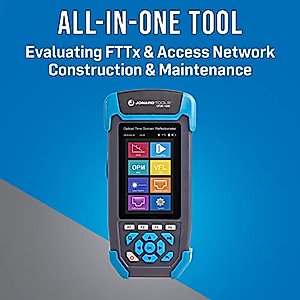 JONARD TOOLS OTDR-1000 Multi-Function OTDR with OTDR, Event Map, Power Meter, Light Source, VFL, Network Cable Tester, and More, Black