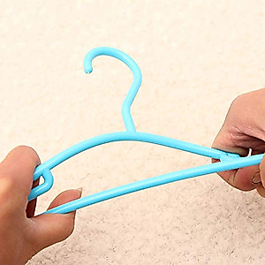 Plastic Children's Hangers Baby Hangers Kids Toddler's Clothes Suit Coat Hangers Wardrobe Dress Holders Hooks (10Pcs, White)