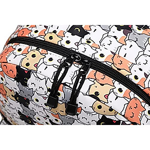 Teecho Cute Backpack for Girl Roomy College Middle Day Bag For Girl Women Knapsack Cat