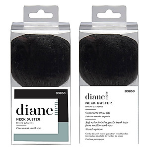 Diane Neck Duster Brush for Hair Cutting, Removes Loose Hair from Neckline and Ears, Soft Nylon Bristles, Stand Up Base, 5”, Medium