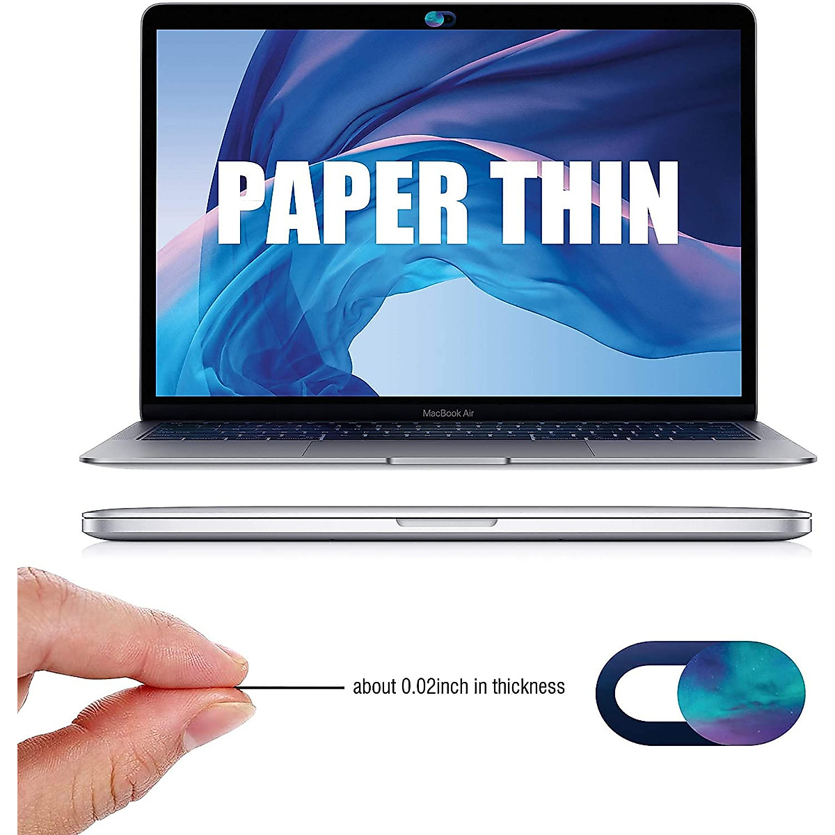 6Pcs Webcam Cover, Camera Cover Slide, Privacy Covers, 0.02-Inch Ultra-Thin Webcam Cover for Laptop, PC, Phone, Protect Your Privacy and Security