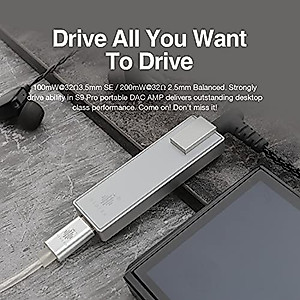 HIDIZS S9 PRO Balanced & Single-Ended Mini HiFi DAC & AMP, 768kHz/32Bit, DSD512 Portable Audio Decoding Amplifier for iPhone iPod Android PC with Windows/Mac OS/iOS/iPad OS System (Silver)