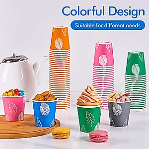 KGKTU 600 Pack 3oz Disposable Paper Cups, Small Disposable Cups, Colorful Small Mouthwash Cups, Mini Paper Cups for Parties, Picnics, Barbecues, Travel and Events