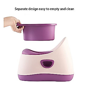 Potty Training Chair,PHEENOWL Portable Toddler Potty Training Toilet Seat with Removable Container,Non Slip and Easy-Clean kids potty built in Splash Guard for Boys Girls (Blue, PP seat)