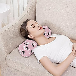 Vnurnrn Cats Neck Support Pillow Round Neck Roll Bolster Cylinder Pillow Cervical Pillows Leg Pillow for Leg Knee Back Head Support for Work Men Women Bed
