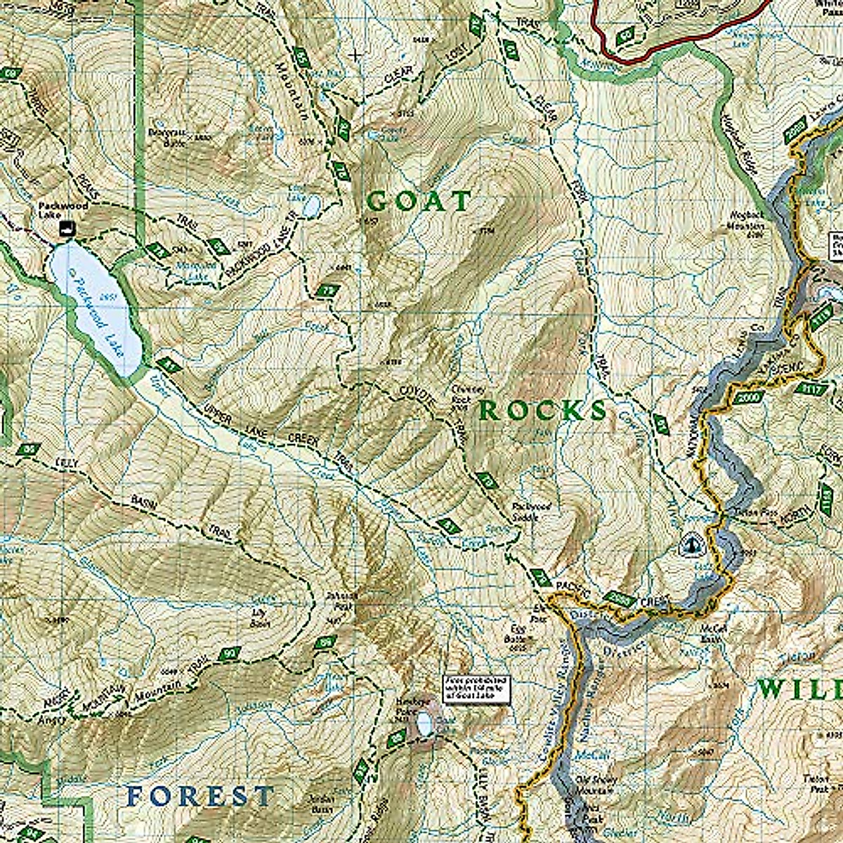 Goat Rocks, Norse Peak and William O. Douglas Wilderness Areas Map [Gifford Pinchot, Mt. Baker-Snoqualmie, and Okanogan-Wenatchee National Forests] (National Geographic Trails Illustrated Map, 823)