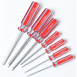 Hex Screwdriver Set Metric MM Sizes 7PCS Precision 1.5mm 2.0mm 2.5mm 3.0mm 4.0mm 5.0mm 6.0mm Allen Wrench for TRX4 Arrma Helicopter Drone Boat RC Cars Quadcopters and More (7)