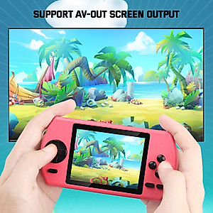Melusen Gameboy, Retro Handheld Game Console with 500 Classical FC Games 3-Inch Color Screen Video Game Console Support for Connecting TV and Two Players Gift for Kids and Adult(Red)