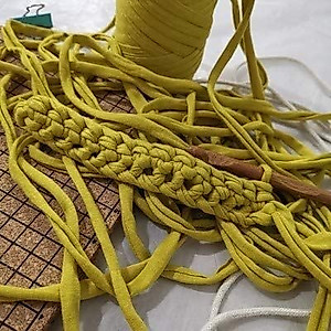 200g Art-Yarn T-Shirt Yarn Crochet Yarn Fabric Knitting Yarn Chunky Yarn Spaghetti Yarn Macrame Cotton Yarn Home Decor DIY Yarn (Color : Royal Blue)