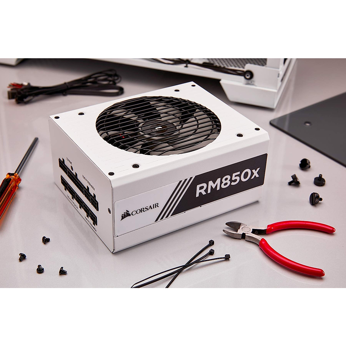Corsair RM850x White Series Full Modular 80PLUS Gold ATX Power Supply Unit - White