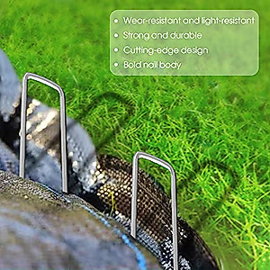 12 Inch Garden Landscape Staples Stakes, 25 Pcs Galvanized Garden Stakes Heavy Duty Metal Ground Stakes for Securing Lawn Fabric