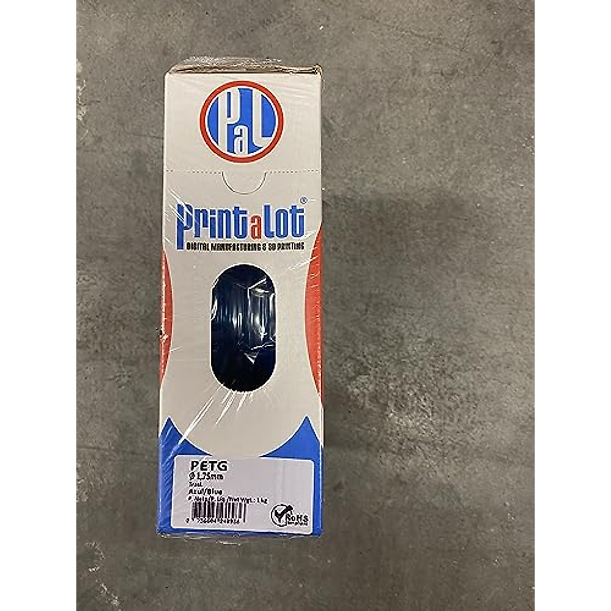 PRINTALOT PETG 3D Printer Filament, Dimensional Accuracy +/- 0.03 mm, 1 kg Spool, 1.75 mm, Translucent Blue