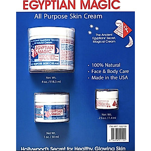 Egyptian Magic All Purpose Skin Cream Bundle - 3 items: 4 oz Jar + 1 oz Jar + .25 oz Jar