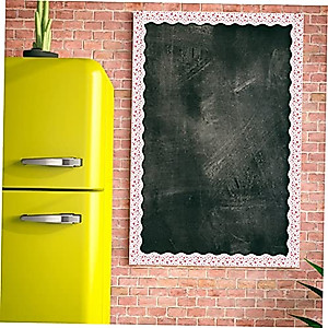 Garneck 4 Rolls Love Stickers Bulletin Border Sticker Chalkboard Trim Welcome Back to School Supplies Label Stickers Heart-Shaped Blackboard Sticker Bohemia Paper Window Stickers