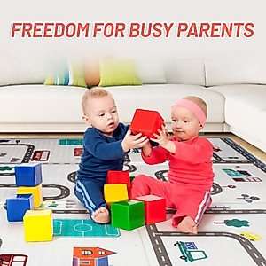 Suposeu Baby Playpen with Anti-Slip Mat for Indoor and Outdoor Playard Kids Activity Center with Gate, Portable Baby Fence Area for Babies and Toddlers, Black