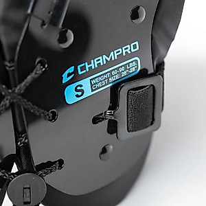 CHAMPRO Youth Scorpion Shoulder Pad, Black, Blue, 60-90 lbs (FSP5)