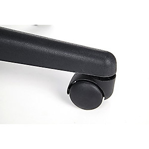 OFM ESS Collection Upholstered Armless Swivel Task Chair, 22.75in. D x 24.50in. W x 34in. - 39in. H, Black