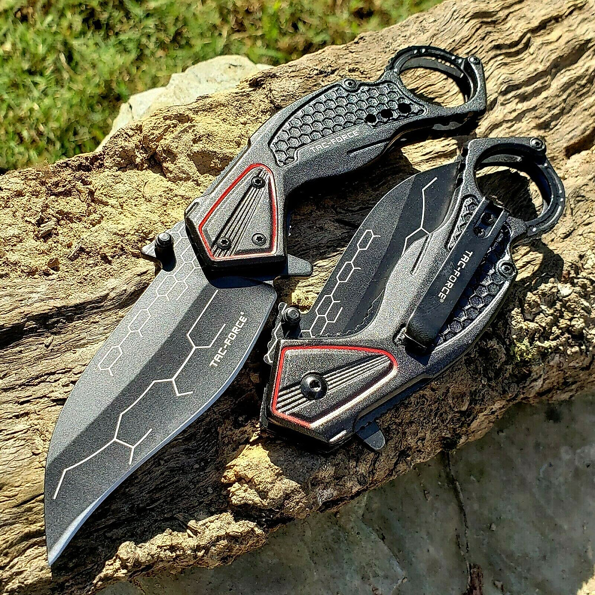 8" Karambit Open Folding Pocket Knife Black Red Tactical Outdoor Survival Hunting Knife for Camping by Survival Steel